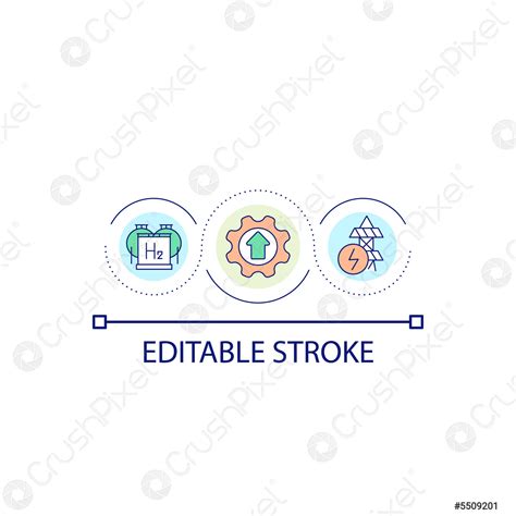 Hydrogen Electricity Loop Concept Icon Stock Vector 5509201 Crushpixel