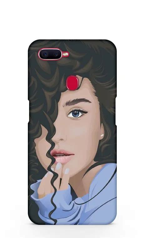Curly Hair Girl Oppo F9 Pro Back Cover GOCOVERS