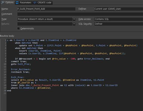 Sql Server Stored Procedure Create Code And Routine Body Is Invalid Issue Heidisql