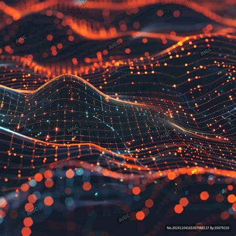 Ai创作图网点创意特效背景 科技感线条粒子背景 曲线数字网络大数据 粒子动感科技感背景 三维粒子空间 科技粒子 科技网状图片 科技感十足的橙色