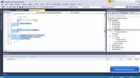 Aspnet Mvc Tutorial 6 Using Viewdata Viewbag And Tempdata Youtube