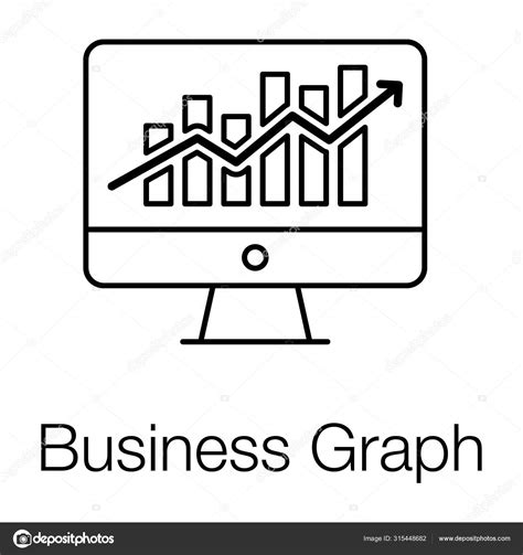 Bar Chart Upward Arrow Monitor Business Graph Icon Stock Vector Image By ©vectorspoint 315448682