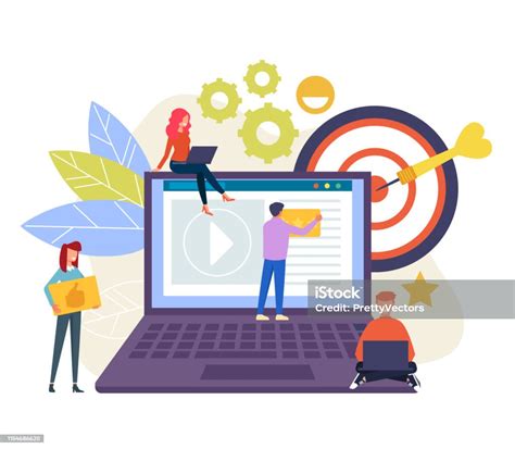 팀웍 사무실 노동자 웹 사이트 페이지에서 함께 일 하는 사람들 문자 벡터 평면 만화 그래픽 디자인 고립 된 그림 개념에 대한