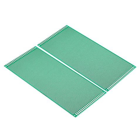 Patikil 8 7 X 3 9 Pcb Board Circuit 2 Pcs Prototype Perfboard Solder Boards For Diy Soldering