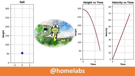 Python Simulator Vertically Falling Ball Youtube