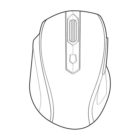 Premium Vector Computer Mouse Outline Drawing Vector Computer Mouse In A Sketch Style Computer