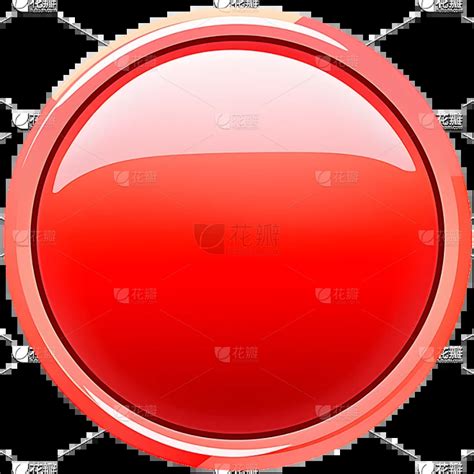 矢量红色按钮免抠元素素材 花瓣网