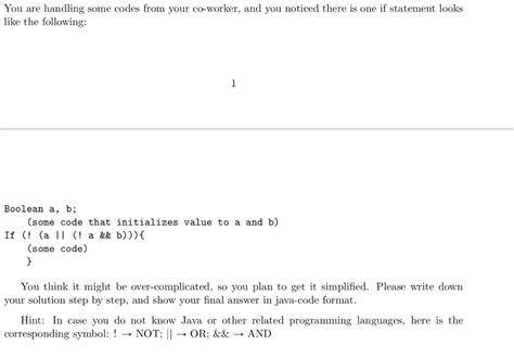 Solved You Are Handling Some Codes From Your Co Worker And