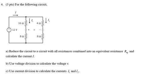 Solved Pts For The Following Circuit A Reduce The Chegg Com
