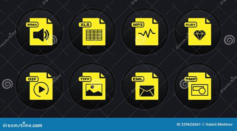 set file document ruby tiff eml mp3 xls bmp and wma icon
