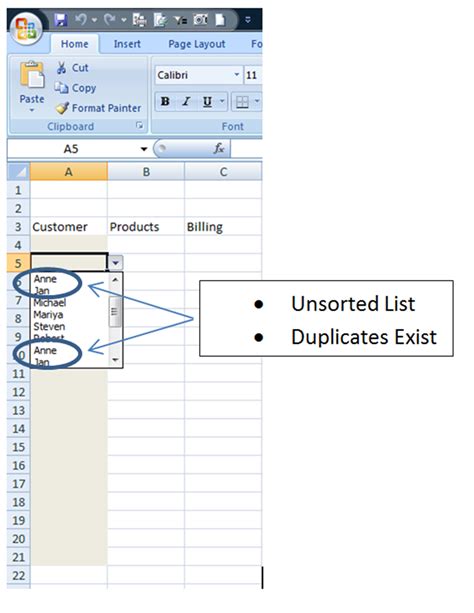 Part Ii Drop Down List With Uniquedistinct Values Combobox Listbox And Data Validation List