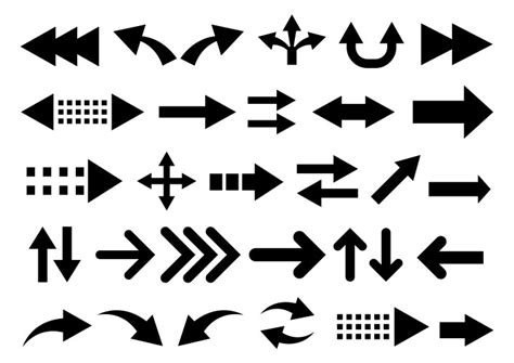 Arrows Set Royalty Free Vector Image VectorStock
