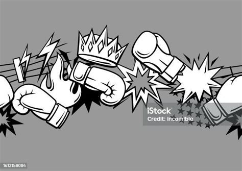 권투 아이템이 있는 패턴입니다 박스 클럽 그림입니다 만화 스타일의 스포츠 배경입니다 경쟁에 대한 스톡 벡터 아트 및 기타 이미지 경쟁 공연 국왕 Istock