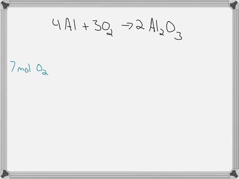 solved aluminum al reacts with oxygen o according to the equation
