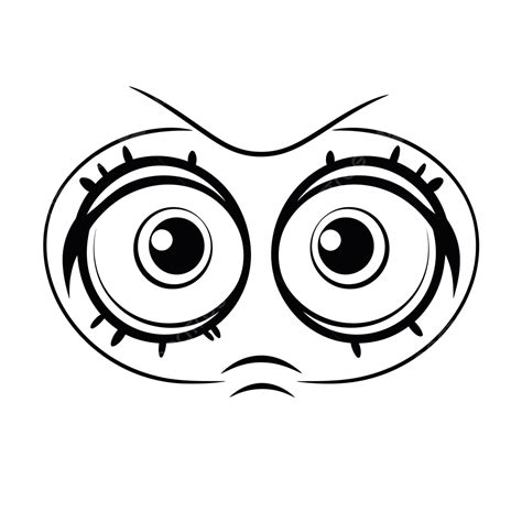흰색 배경 개요 스케치 드로잉에 화난 얼굴 만화 벡터 몽롱한 눈 그리기 삼중 눈 개요 삼중 눈 스케치 Png 일러스트 및 벡터 에 대한 무료 다운로드 Pngtree