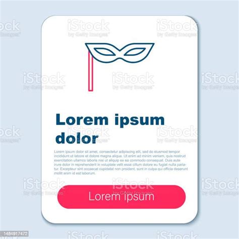 라인 카니발 마스크 아이콘은 회색 배경에 분리되어 있습니다 가장 무도회 파티 마스크 다채로운 개요 개념입니다 벡터 Theatrical Performance에 대한 스톡 벡터