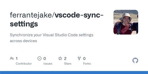 GitHub Ferrantejake Vscode Sync Settings Synchronize Your Visual Studio Code Settings Across