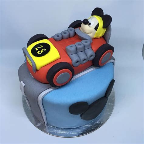 Mickey Mouse Roadster Birthday Cake