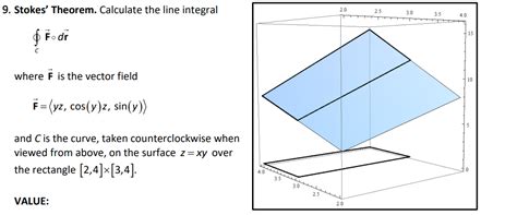 solved 9 stokes theorem calculate the line integral