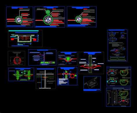 Fiber Optic On Poles And Grounds Dwg Detail For Autocad • Designscad
