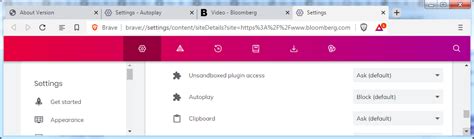 Desktop Blocking Autoplay For All Sites Default Does Not Work · Issue 10666 · Bravebrave