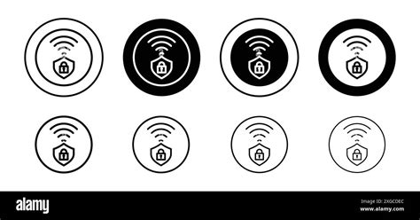 Wifi Security Icon Vector Logo Set Collection For Web App Ui Stock Vector Image And Art Alamy