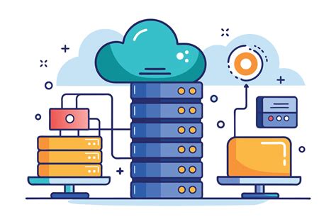 An Illustration Depicting A Cloud Based Server Infrastructure With