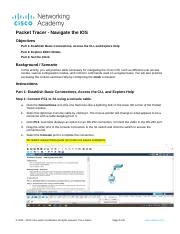2 3 7 Packet Tracer Navigate The IOS Docx Packet Tracer Navigate The IOS Objectives Part 1