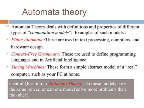 Introduction To Theory Of Computation Ppt Computing Technology And Computing