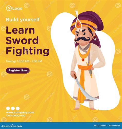 Banner Design Of Build Yourself Learn Sword Fighting Stock Vector Illustration Of History