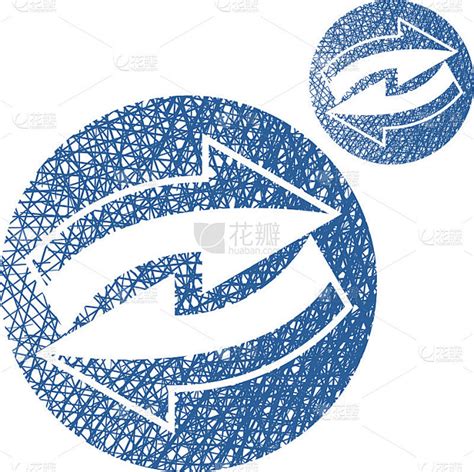 刷新箭头循环向量简单的单色图标