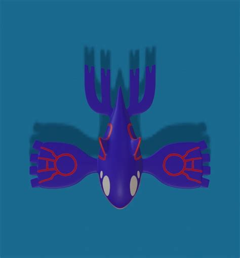 Kyogre Pokemon 3d Model 3d Printable Cgtrader