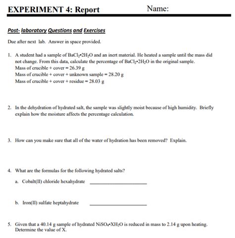 solved experiment 4 prelab name due before lab begins