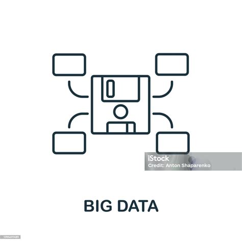 빅 데이터 아이콘입니다 핀테크 컬렉션의 창의적인 단순한 상징 템플릿 웹 디자인 및 인포 그래픽을위한 라인 빅 데이터 아이콘 0명에 대한 스톡 벡터 아트 및 기타 이미지