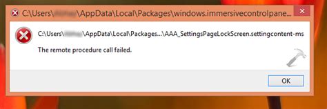 Fix The Remote Procedure Call Failed While Setting Lock Screen