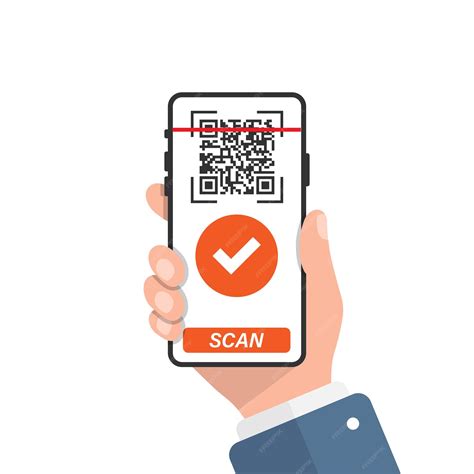 Premium Vector Qr Code Scan Illustration In Flat Style Mobile Phone