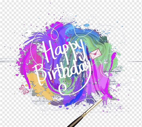 그래픽 디자인 생일 생일 카드 자료 자 스플래쉬 휴일 Png Pngwing