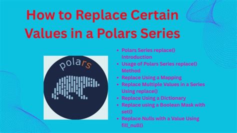 how to replace certain values in a polars series spark by {examples}