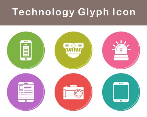 Technology Vector Icon Set 21506145 Vector Art At Vecteezy