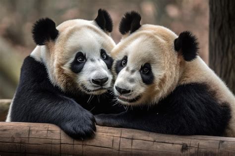 Premium Ai Image Illustration Of Two Pandas Lounging Together Generative Ai