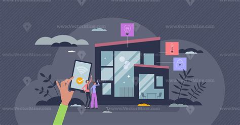 Smart Home Technology For Automation And Control Outline Icon Collection Set Vectormine