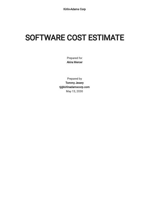 Cost Estimate Templates In Microsoft Excel XLS Template Net