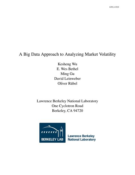 Pdf A Big Data Approach To Analyzing Market Volatility