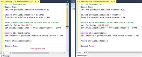 Lost Update Problem In Concurrent Transations Sql Bi Tutorials
