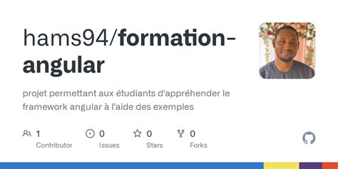 GitHub hams formation angular projet permettant aux étudiants d appréhender le framework