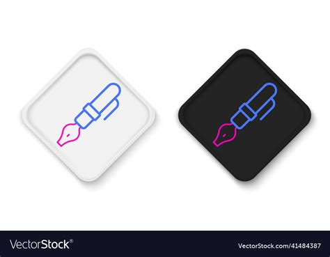 Line Fountain Pen Nib Icon Isolated On White Vector Image