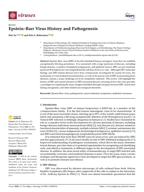 Epstein Barr Virus History And Pathogenesis Pdf Virus Apoptosis