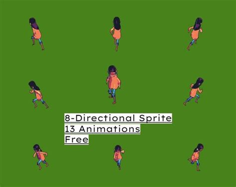 Free 8 Directional Pixel Art Sprite With 13 Animations R Gameassets