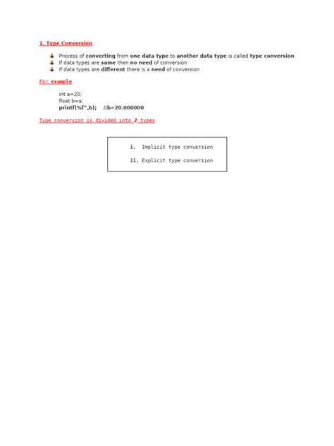 1 Type Conversion And Casting Introduction Pdf