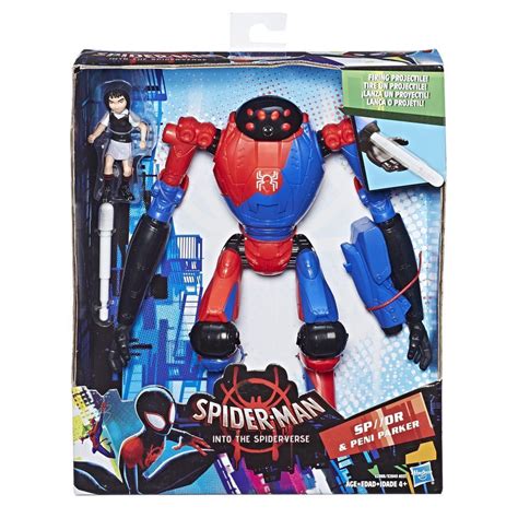 Spider Man Into The Spider Verse Spdr And Peni Parker 6 Inch Scale Super Hero Figure Toy Marvel